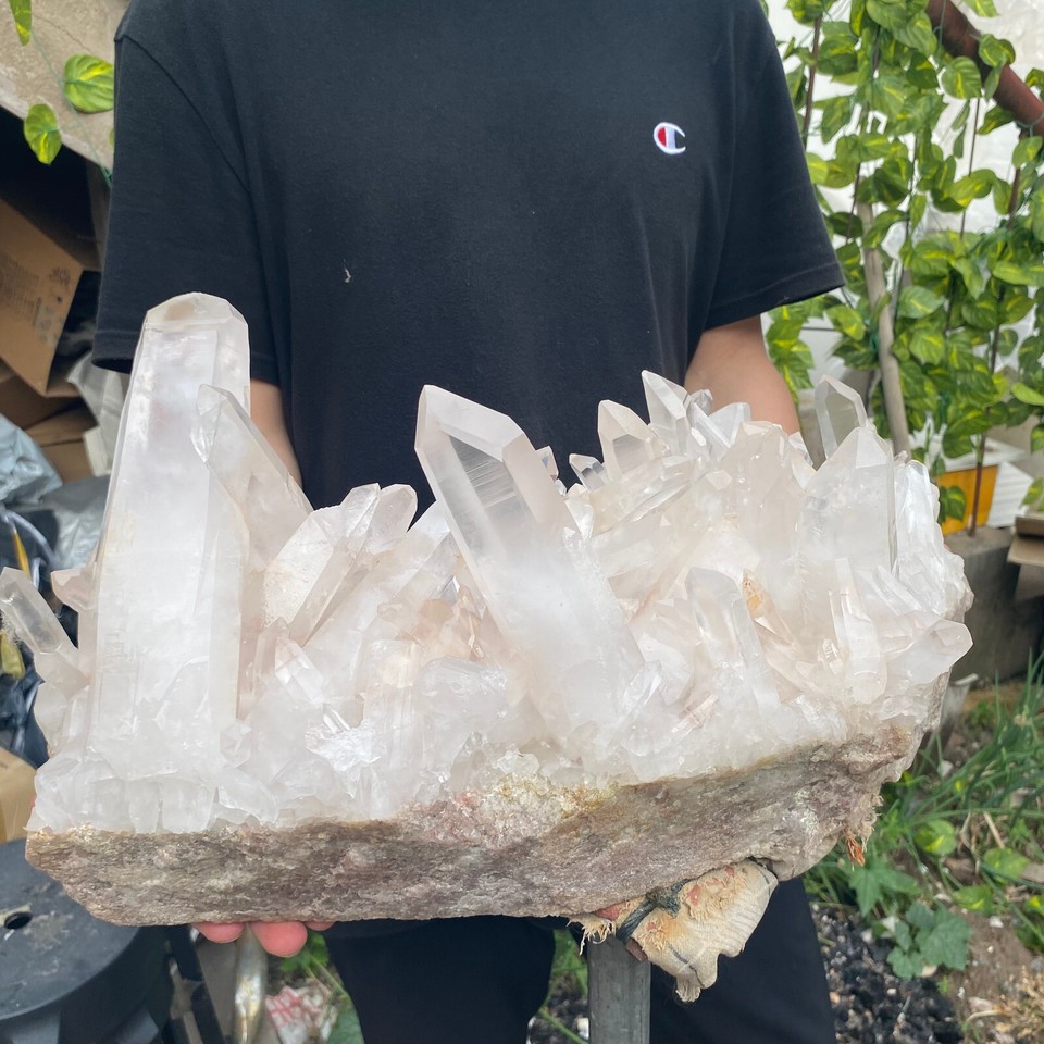 46.7lb Large Natural Clear White Quartz Crystal Cluster Rough Healing ...