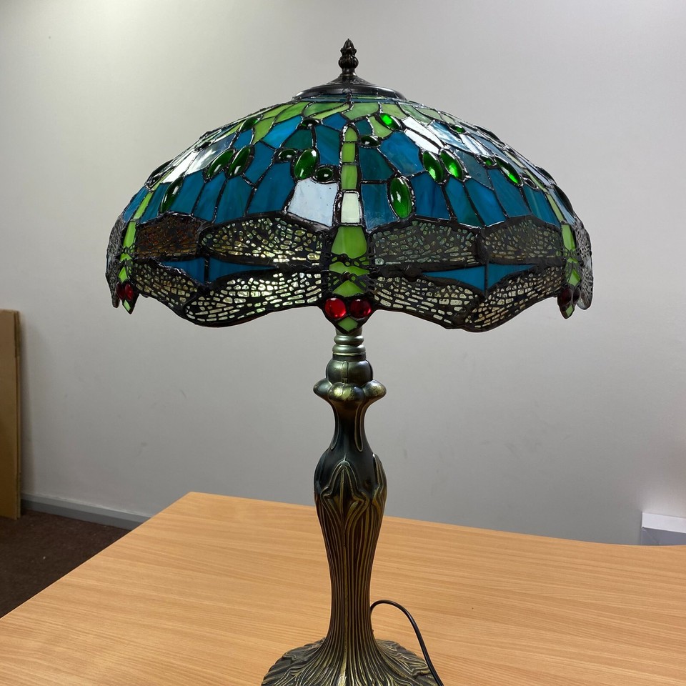 Multicolor Big Size Table Lamps 16 inch wide Shade Hancrafted Art ...