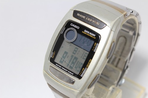 CASIO vintage DATA BANK FKT-301 silver rectangle watch | eBay