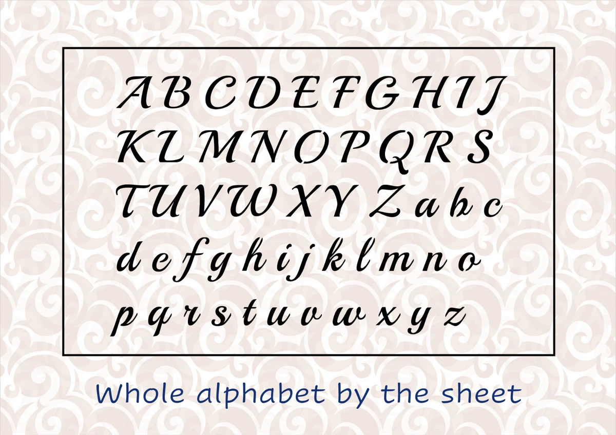 Calligraphy Number Letter Stencil Reusable Template Cursive, 57% OFF