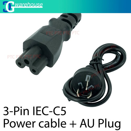 3 Pin Prong AU Plug AC Power Cable Cord for Laptop Camera Monitor ...
