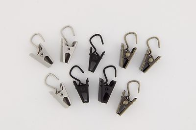 Heavy Duty 24 Curtain Clips w/ Hook - 4 color available | eBay