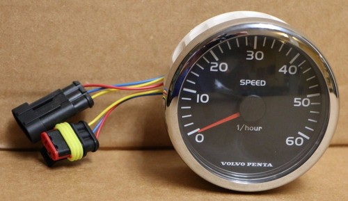 # VP21234487 Volvo Penta EVC 60 mph Speedometer Gauge Black Face Boat ...