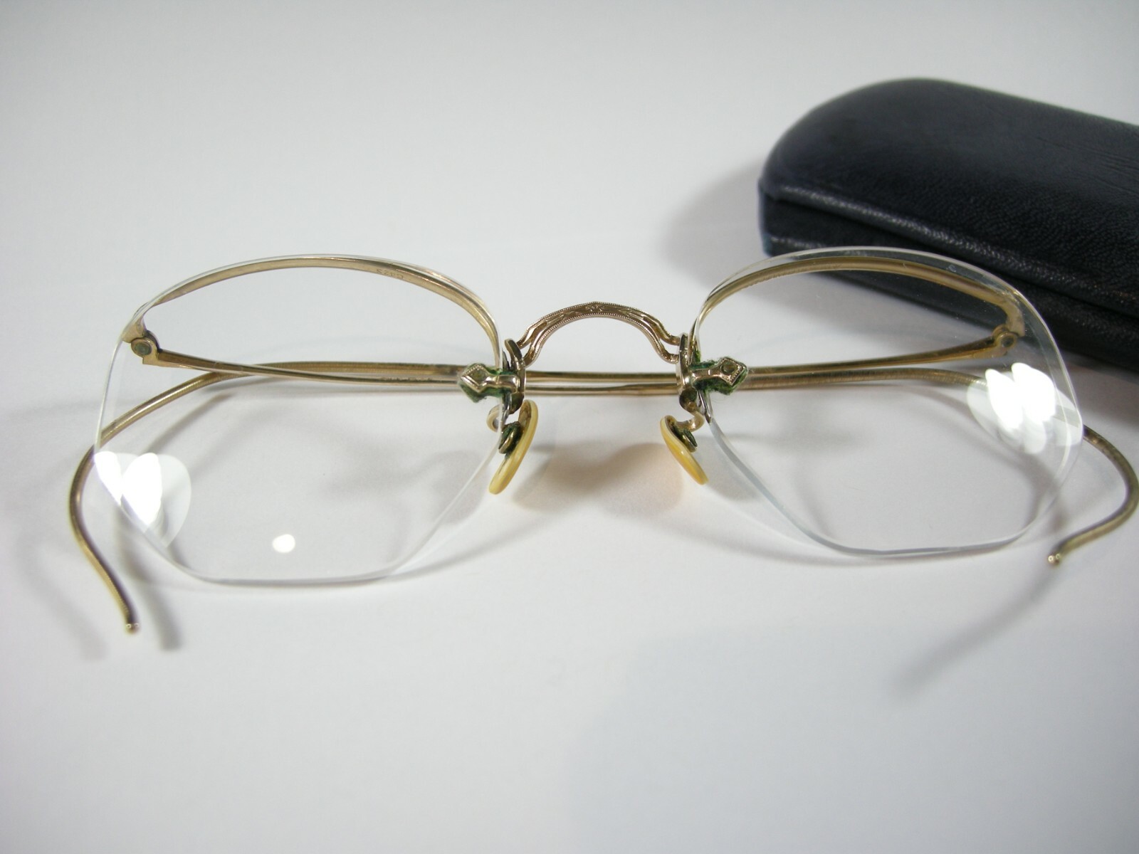 Vintage Eyeglasses Frame Rimless 12K Gold Fill 1930s … - Gem