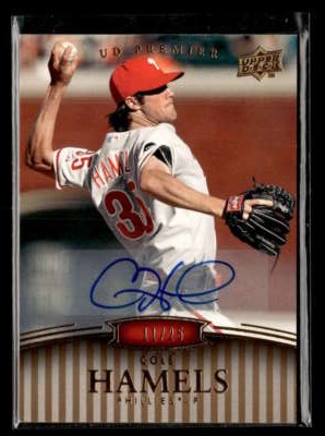2008 Upper Deck Premier Cole Hamels Autograph Auto /25 ZK2351 | eBay