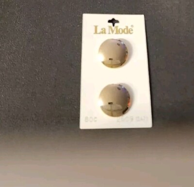 Vintage La Mode Gold Dome 2 Shank Buttons on Original Card | eBay