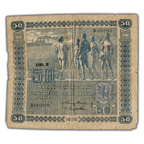 Finland 1939 50 Markkaa Note P #72a Signature #4 | eBay