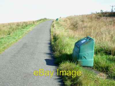 Photo 6x4 Roadside salt bins at Birky Shank A long lonely road runs ...