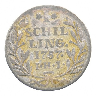 Dime-Sized 1757 Free City Of Hamburg 1 Schilling World Silver Coin *673 ...