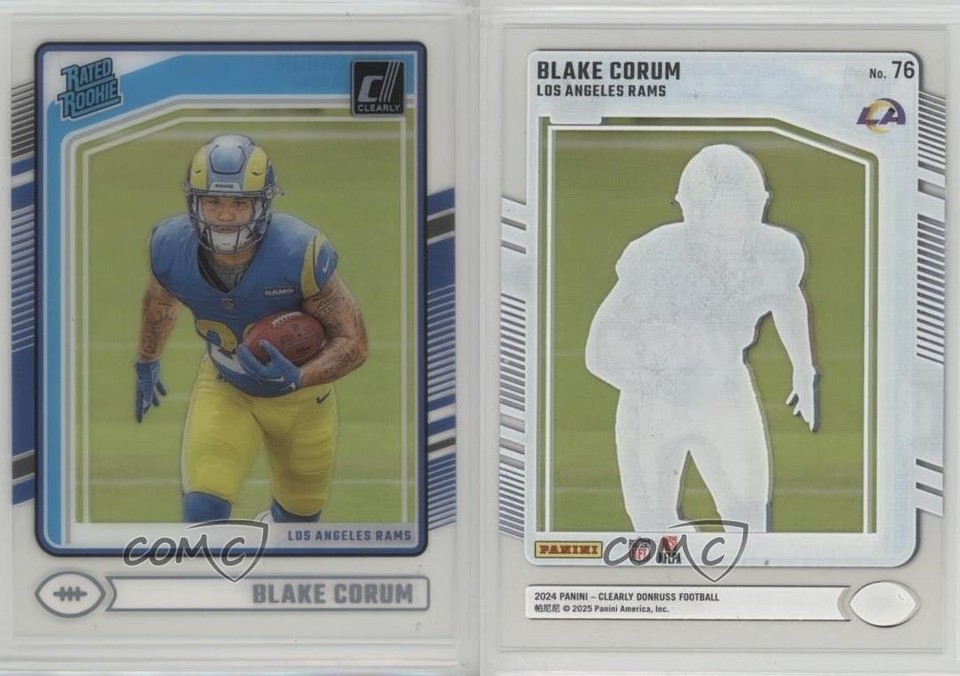 2024 Panini Clearly Donruss Rated Rookie Blake Corum #76 ib6 | eBay