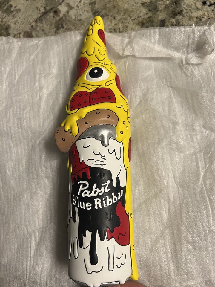 RARE Pabst Blue Ribbon Melting Pizza Tap Handle PBR x Dela Deso . US ...