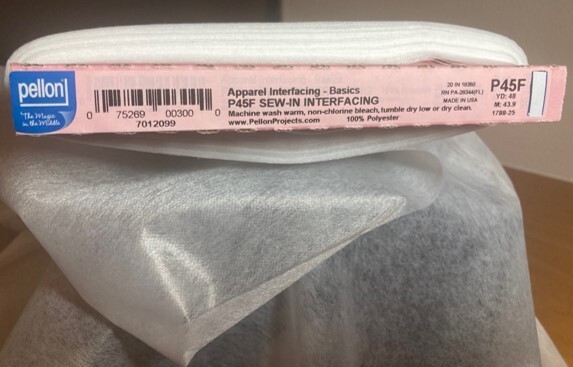 1/2 yard Lightweight White Sew-In Pellon Interfacing 18" x 20" | eBay