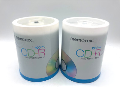 200 Memorex CD-R Digital Media 52X 700mb 80Min 2) 100 Packs Factory ...