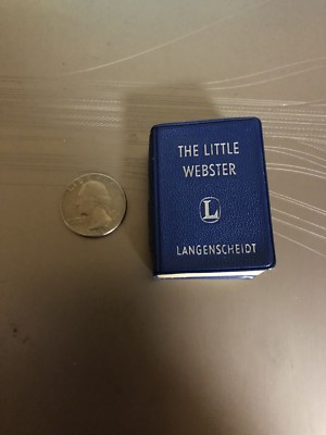 1957 THE LITTLE WEBSTER A LILLIPUT DICTIONARY LANGENSCHEIDT L-75 BARNS ...