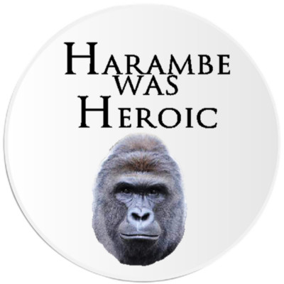 Harambe Was Heroic - Circle Sticker Decal 3 Inch - Meme Gorilla | eBay