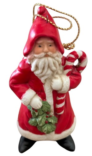 Father Christmas Santa Claus St. Nick Candy Cane Ornament Vintage ...