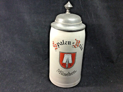 German 1L Spaten-brau Pewter Lidded Beer Stein - Merkelbach & Wick | eBay