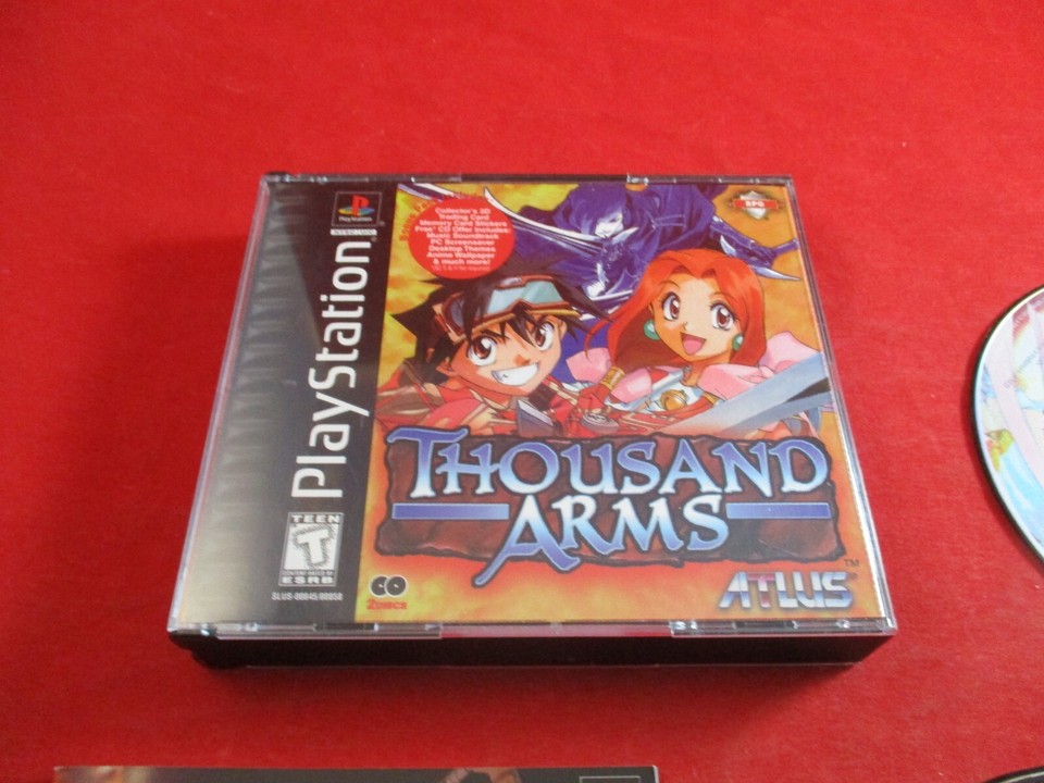 Thousand Arms (Playstation 1 PS1) Near Complete w/ Disc manual case ...
