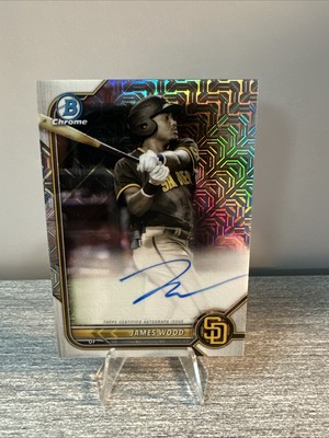 2022 Bowman Chrome James Wood Mojo Refractor On Card Auto Nationals ...