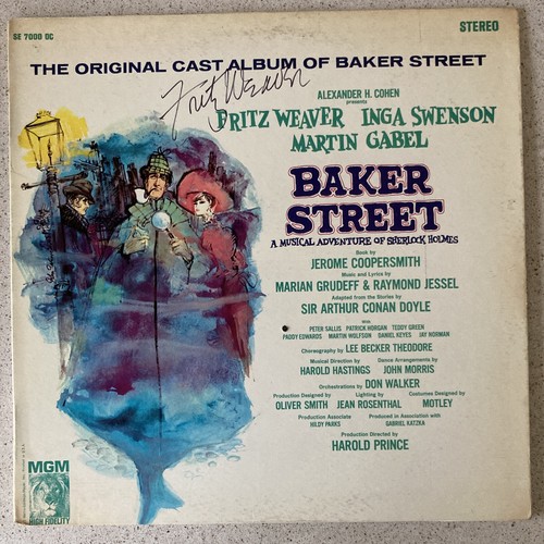 Fritz Weaver Signed BAKER STREET Vinyl LP The ORIGINAL CAST Album ...