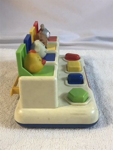 SHELCORE VINTAGE 1984 POP-UP PETS BABY DEVELOPMENT TOY CHICK DOG BUNNY ...