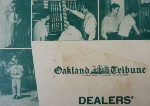 Oakland Tribune Newspaper Boy Home Delivery Yardstick Award Dinner ...