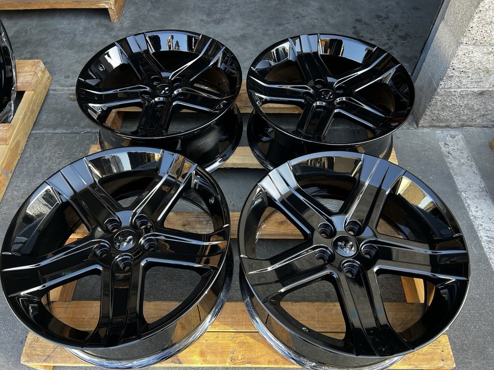 22” Dodge Ram RT 1500 Factory OEM Original Stock Black Wheels Rims ...