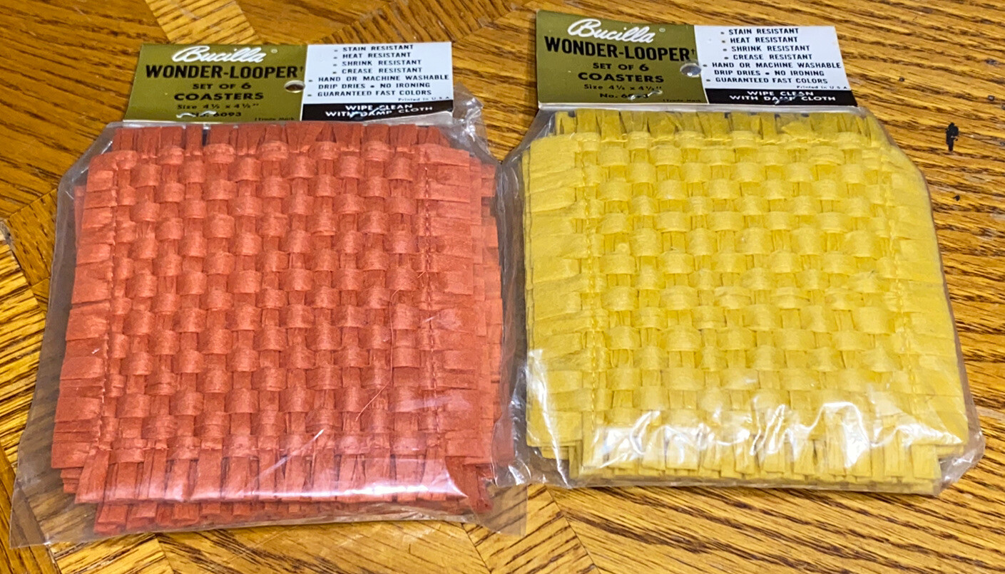 2 Packs Of 6 Vintage Bucilla WONDER-LOOPER Coasters USA NEW | eBay