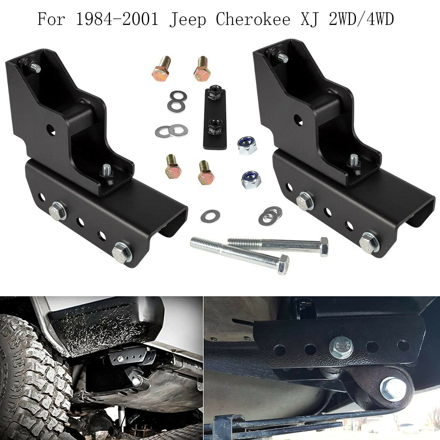 1.5" Rear Shackle Relocation Kit For 1984-2001 Jeep Cherokee XJ -1117 ...