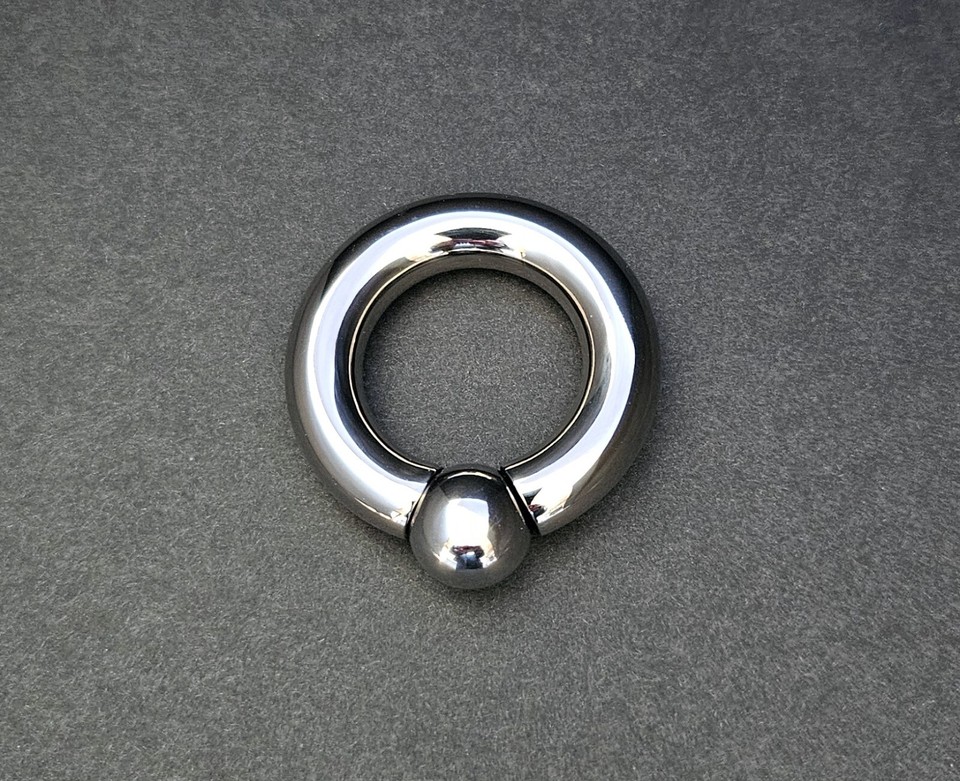 HEAVY LARGE GAUGE PRINCE ALBERT BCR SCREW IN EASY FIT RING PA NIPPLE ...