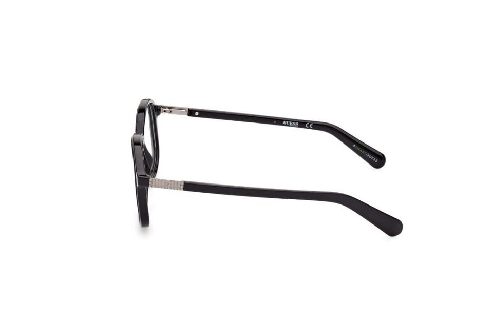 GUESS Originals GU8255 001 Black Round Plastic Eyeglasses Frame 53-15 ...
