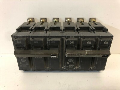 SET OF 2 GUARANTEED! GE GENERAL ELECTRIC 20A 3-POLE CIRCUIT BREAKERS ...