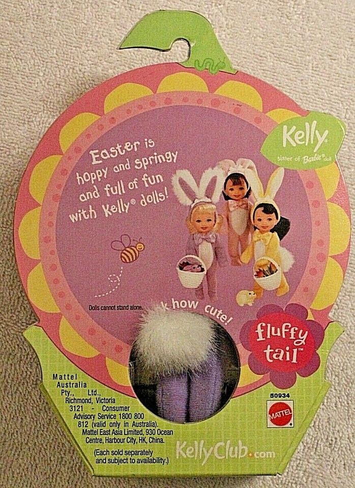 NRFB VINTAGE LOT OF 3 RARE 2001 KELLY FLUFFY TAIL BUNNY EASTER RABBIT ...