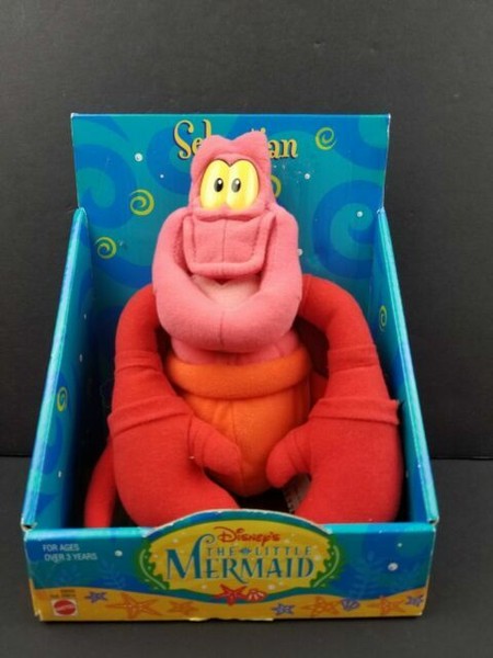 Vintage Disney's Little Mermaid Sebastian Plush Mattel 69934 for sale ...