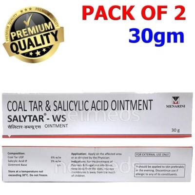 Pack Of 2 x SALYTAR OINTMENT Coal Tar Cream Ointment Psoriasis Dry Skin ...