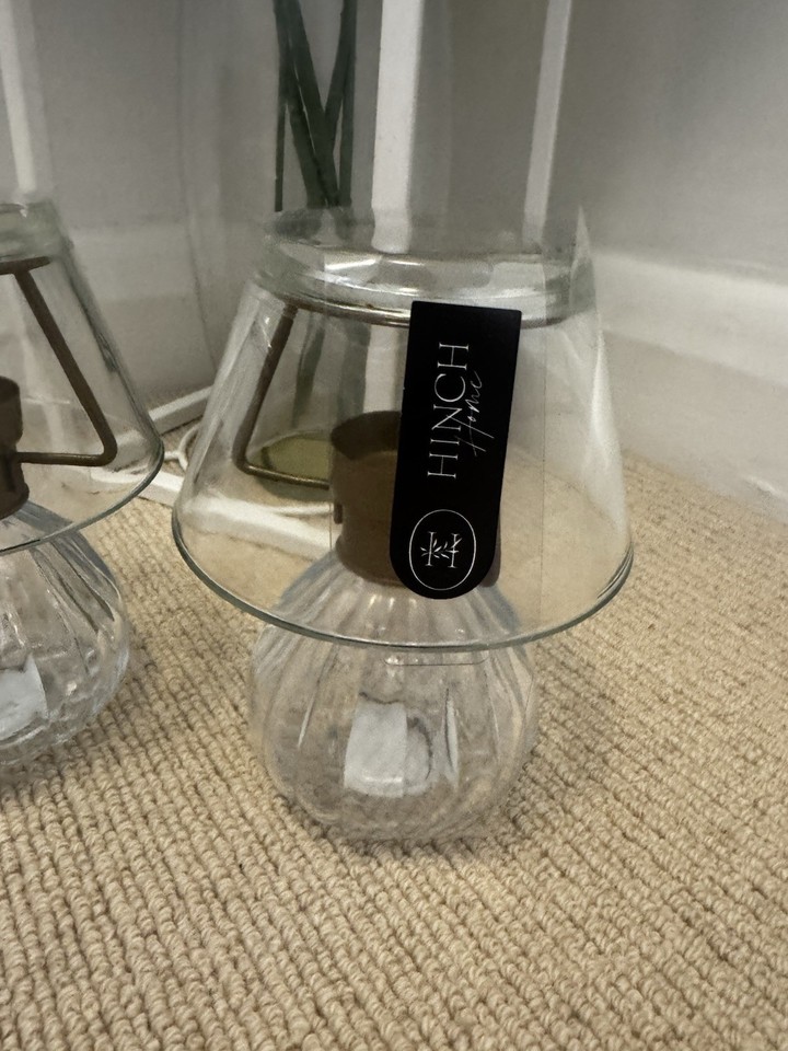 Mrs Hinch Glass Tea Light Holders Set of 2 Home Decor | eBay UK