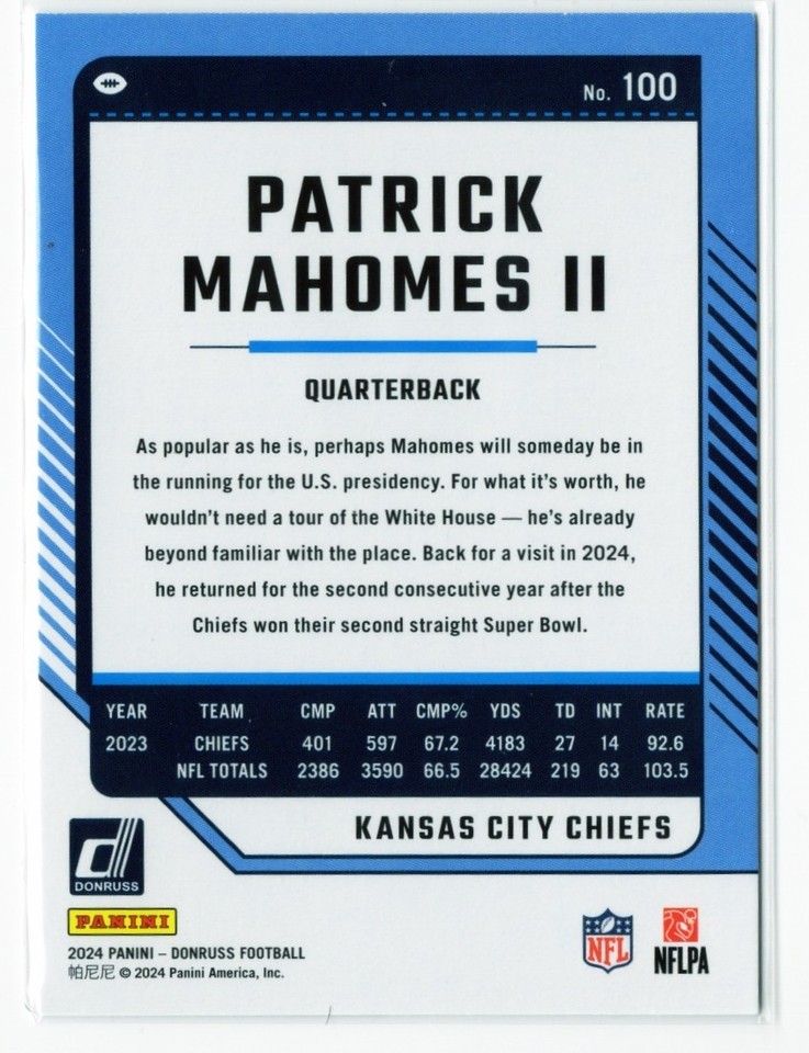 Patrick Mahomes II And Travis Kelce 5 Card Lot Kansas City Chiefs Super ...