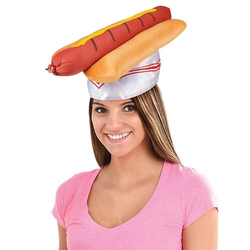 HOT DOG HAT 🌭 The Hotdog Weiner Cap Food-Prop-Halloween Funny Party ...