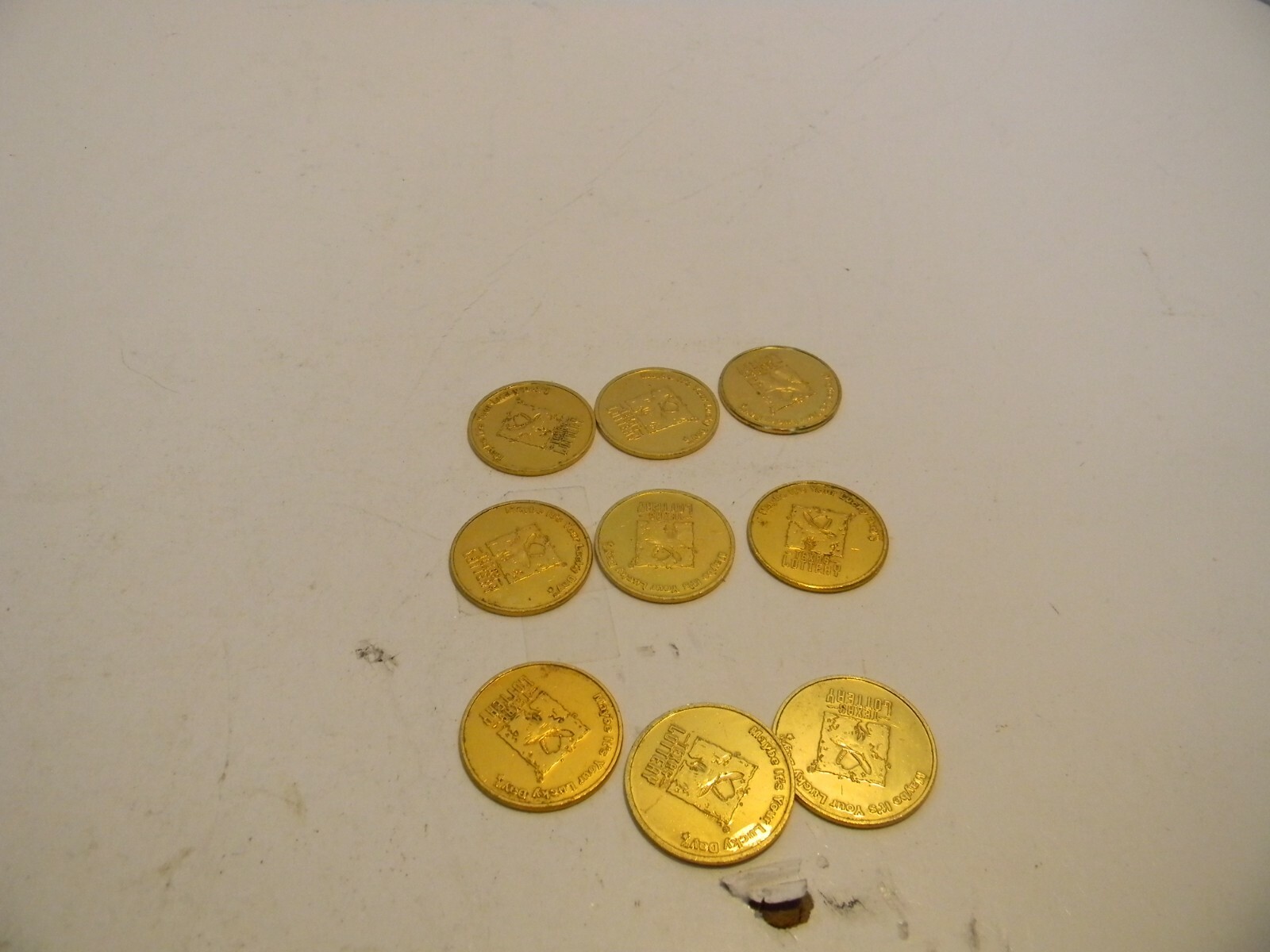 VTG LOT OF 9 TEXAS LOTTERY METAL COIN SCRATCHERS USED | eBay