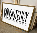 Consistency Definition Wall Art Motivational Poster Inspiration Office ...