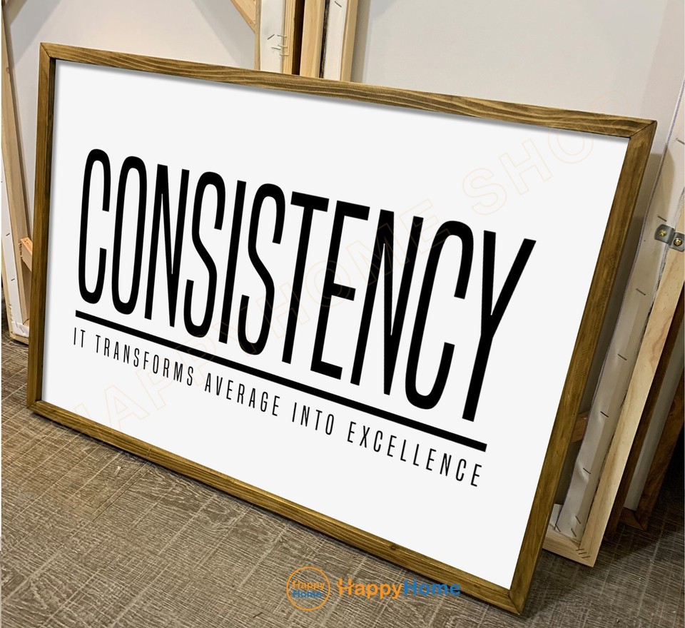Consistency Definition Wall Art Motivational Poster Inspiration Office ...