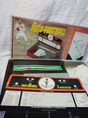Vintage 1977 Pro Foto Football Board Game Cadaco Almost Complete No ...