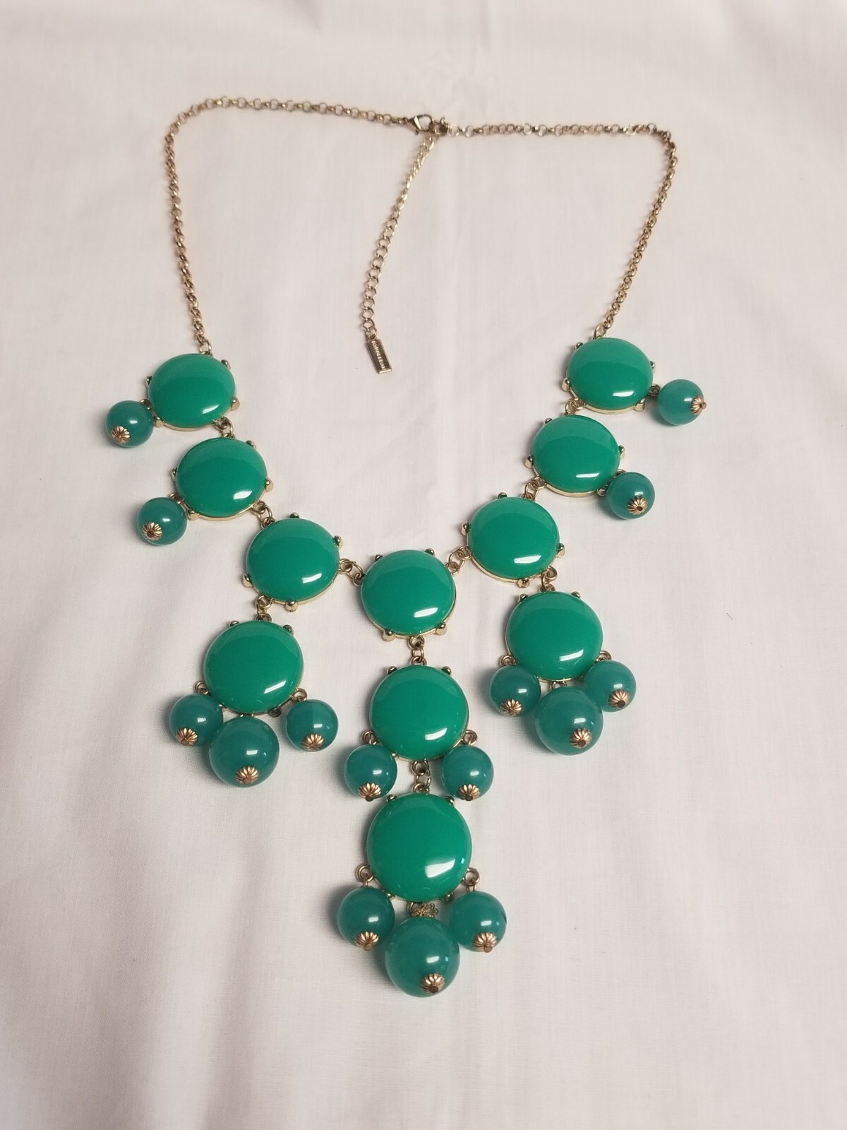 BaubleBar Big Green Chunky Runway Statement Necklace … - Gem