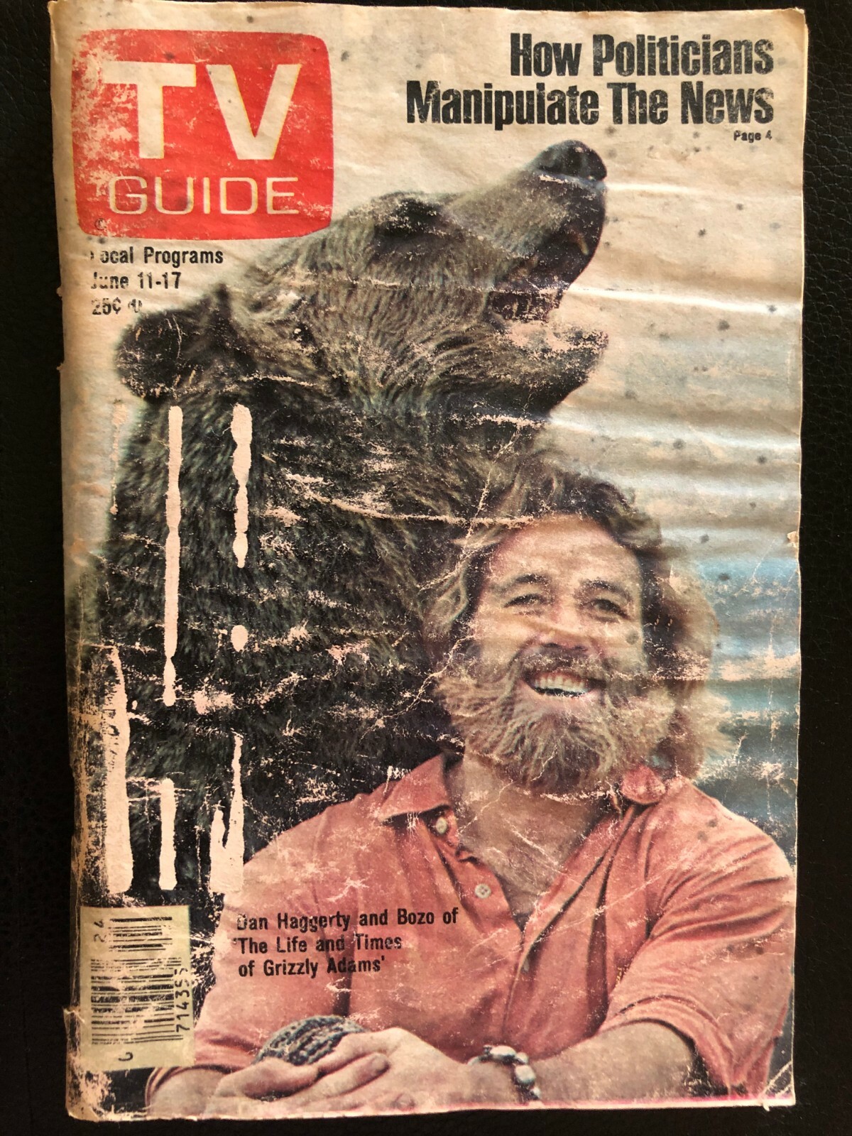 1977 Original TV GUIDE GRIZZLY ADAMS Dan HAGGERTY Cincinnati-Dayton ...