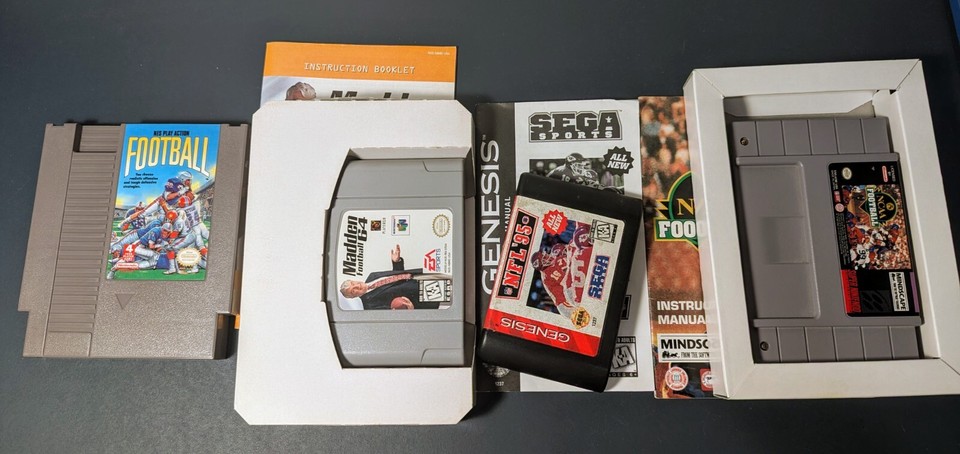 N64 Madden Football 64, NCAA Football SNES,NES Football,Sega Genesis ...