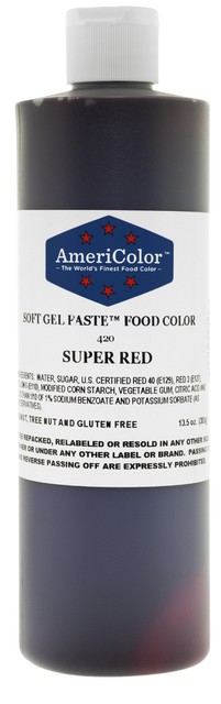 AmeriColor Food Color Super Red 13.5 Oz SYNCHKG055232 for sale online ...