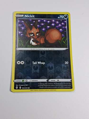 Nickit Evolving Skies 104/203 NM Reverse Holo Common Pokemon Card | eBay