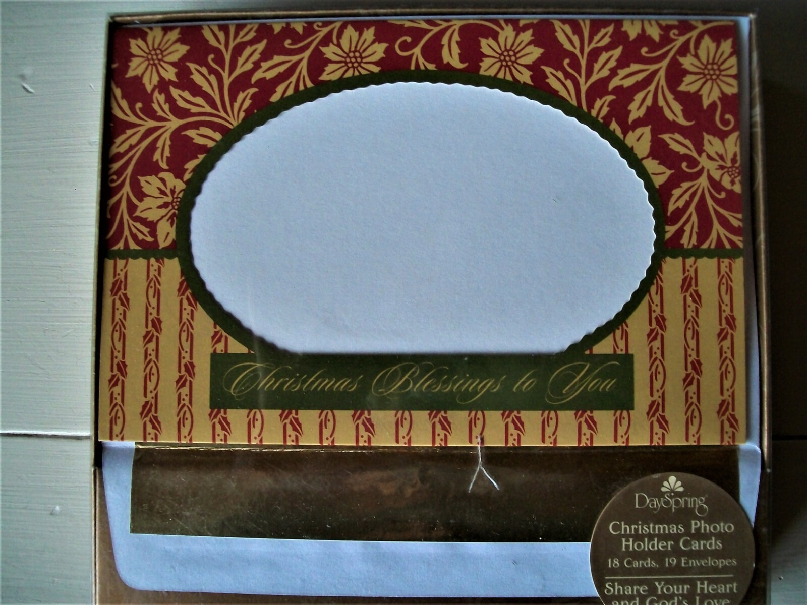 Dayspring Christmas Photo Holder Cards (Box of 18 Cards/Coordinating ...