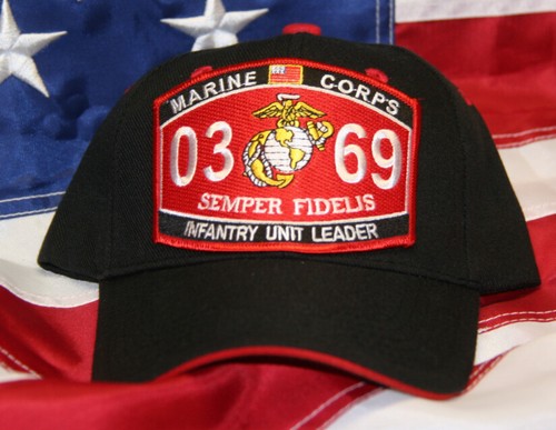 MOS 0369 INFANTRY UNIT LEADER US MARINES HAT PATCH CAP PIN UP US ...