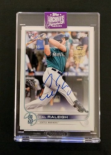 2025 Topps Archives Signature Series Cal Raleigh Rookie Auto 44/95 ...